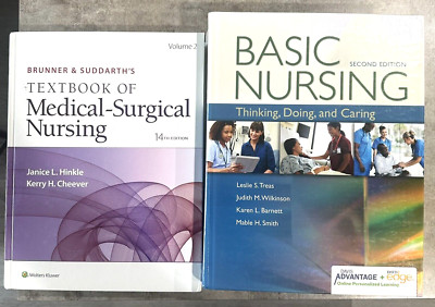 Lot of 2 Nursing Books Medical Surgical Nursing/Basic Nursing Like New ...