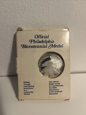 1976 Official Philadelphia Bicentennial .999 Silver Medal (US-653) | eBay