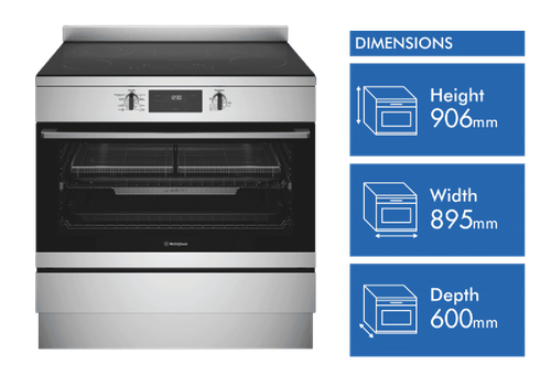 Westinghouse 90cm Electric Upright Freestanding Cooker WFE9546SD | eBay ...