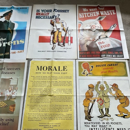 ‘Wartime 1940s’ Posters x 6 / Papers X 2 ~ Replicas, VE Day 80th Event ...