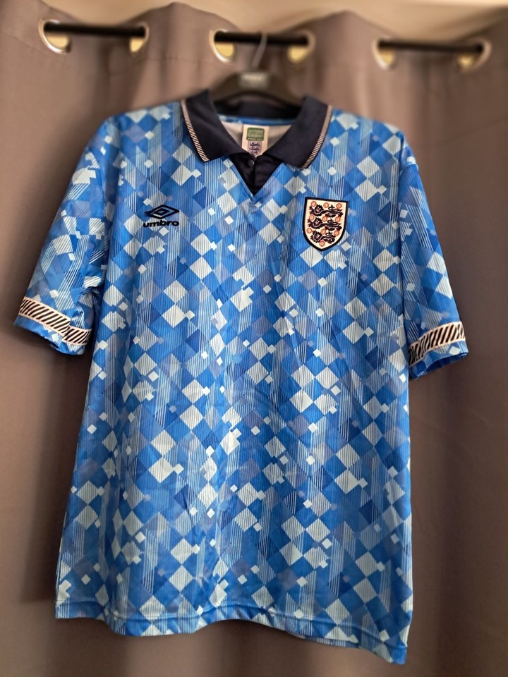 Score Draw England Retro 1990 third Football Shirt Men’s Size XL ...