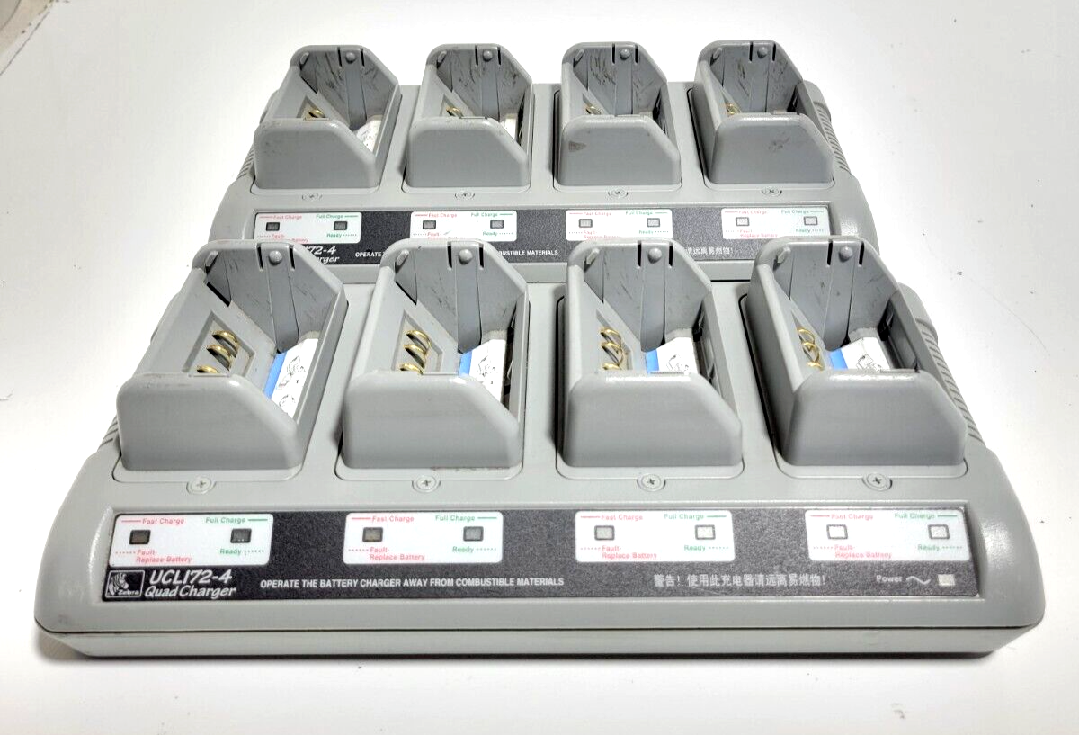 LOT OF 2 - ZEBRA UCLI72-4 AT16305-8 QUAD CHARGER | eBay