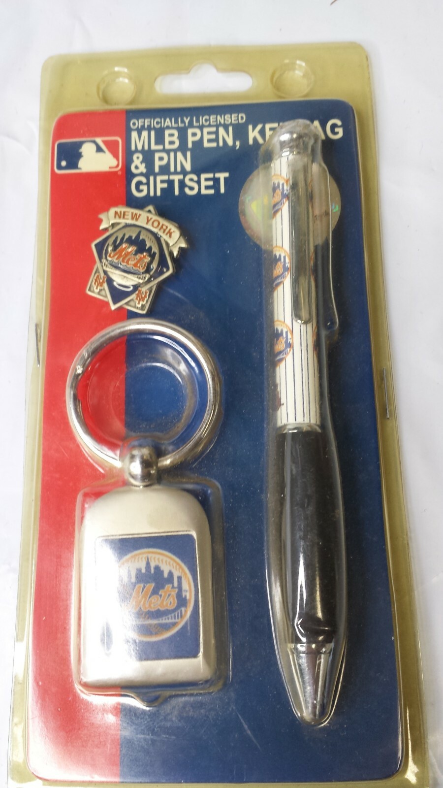 Vintage NEW YORK METS MLB Pin , Keytag & PIN GIFTSET Set 1998 MLB ...