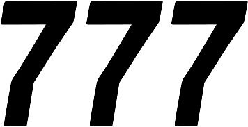 D'Cor Visuals 6" Black Race Number 7 Decal 3 Pack (45-35-7) | eBay