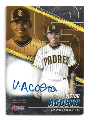Victor Acosta AUTOGRAPH San Diego Padres 2021 Bowman's Best of 2021 ...