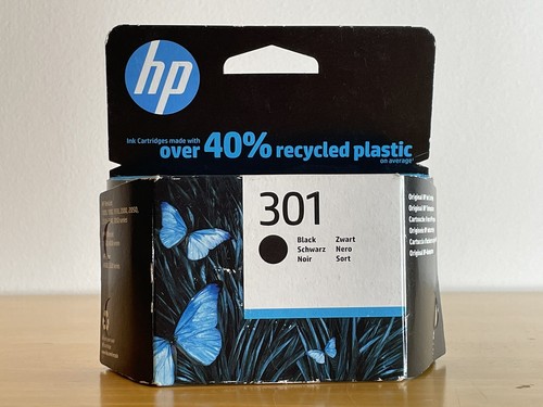 Brand New Genuine HP 301 Black Printer Ink Cartridge Expired 08/2023 ...