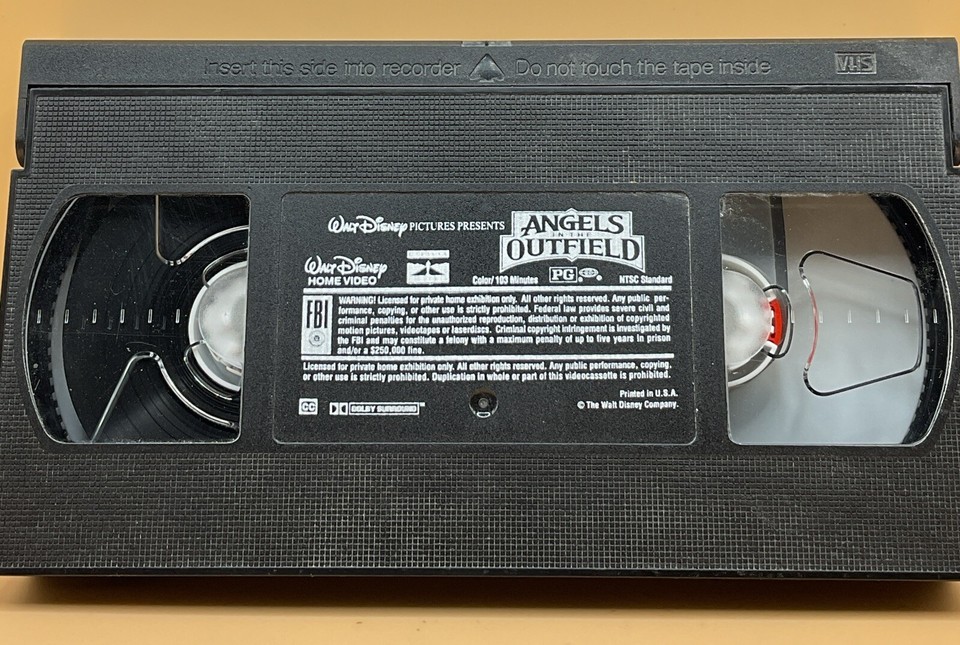Angels in the Outfield VHS 1994 Disney Clamshell Joseph Gordon-Levitt ...