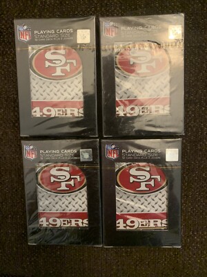Lot of 4 Decks San Francisco 49ers New Standard Playing Cards PSG ...