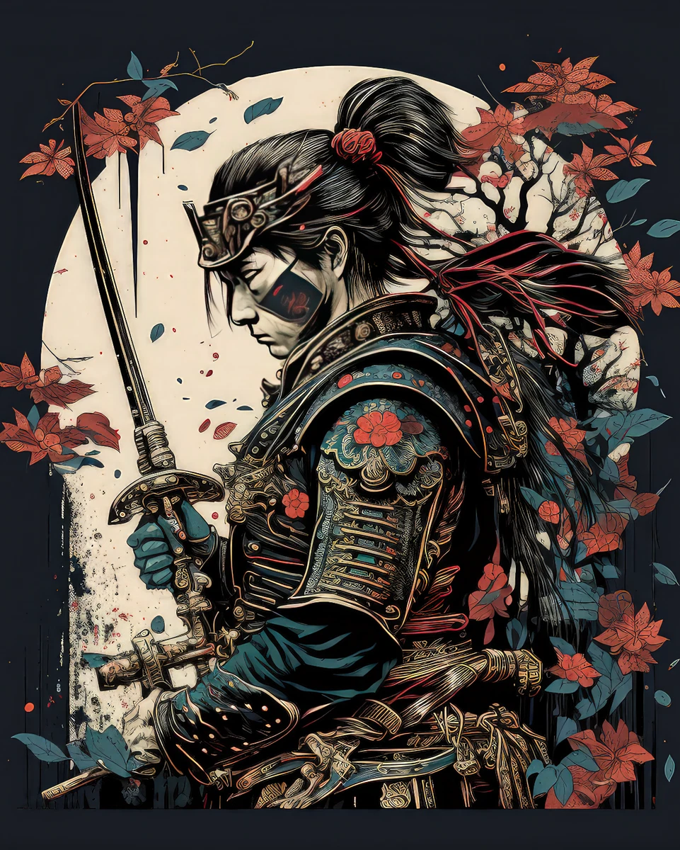 Japanese Samurai Warrior Drawing
