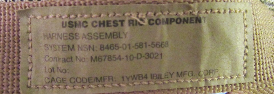 USMC COYOTE IBILEY CHEST RIG SHOULDER STRAPS HARNESS ASSEMBLY 5668 | eBay