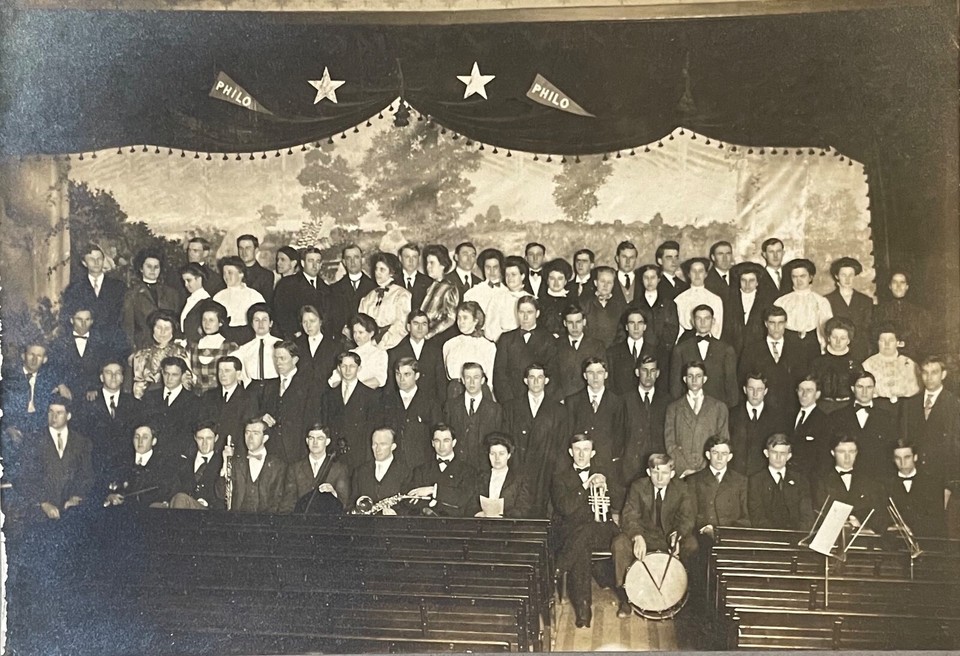 Cabinet Photo Philo Muskingum Co OH School Student Band Actors Play ...
