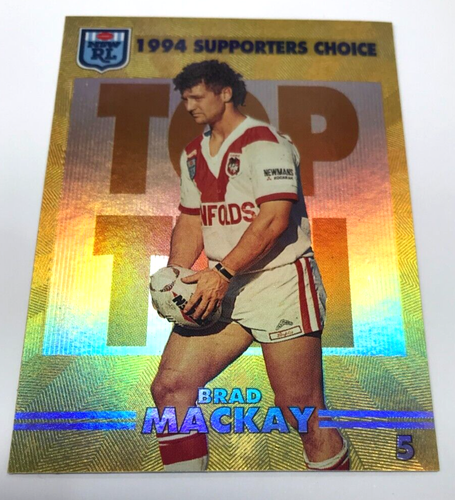 1994 DYNAMIC RUGBY LEAGUE S2 CARD SUPPORTERS CHOICE GOLD CARD S5 BRAD MACKAY | eBay Australia