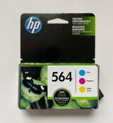 New Genuine HP 564 Color Ink Cartridge 3 Pack Cyan Magenta Yellow | eBay