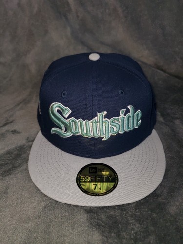 NEW ERA 59 FIFTY CHICAGO WHITE SOX SOUTHSIDE MENS FITTED HAT BLUE GREY ...