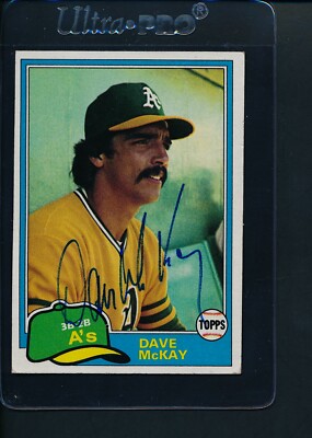1981 Topps #461 Dave McKay A's Signed Auto *11486 | eBay
