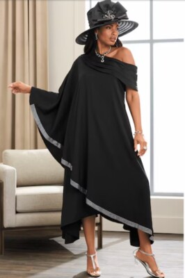 Size L Ashro Black Rhinestone Embellished Sisi Summer Crystal Caftan ...