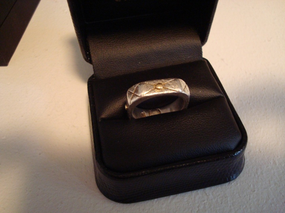 Authentic William Spratling Sterling Silver and Gold Dot Ring 1960s ...