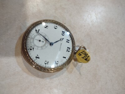 Waltham antique pocket watch with second hand gold filled case 17 jewel ...