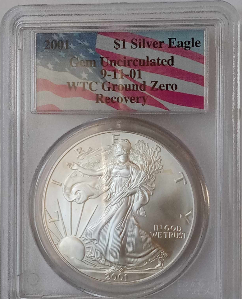 2001 PCGS GEM UNC WTC GROUND ZERO RECOVERY COIN 9/11/2001 25 yrs ago $1 ...