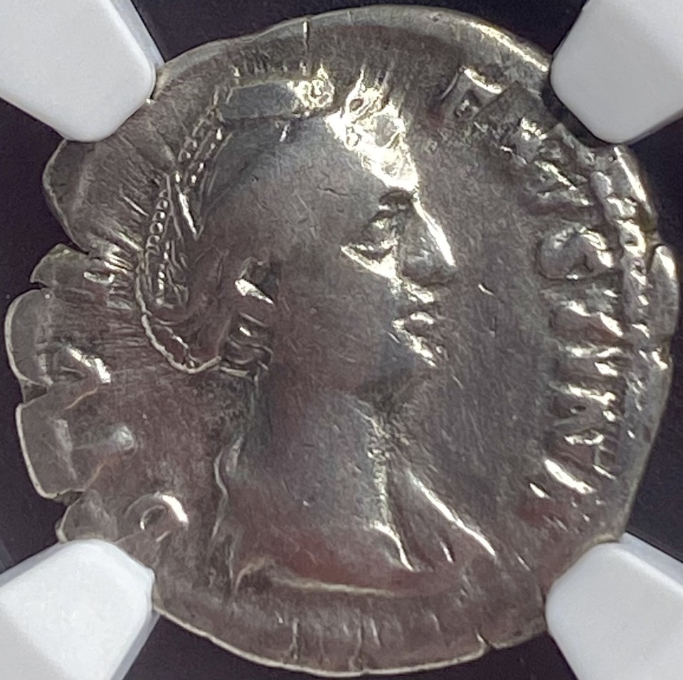 Roman Empress Faustina Sr Silver NGC Graded Denarius Coin 138-140AD ...