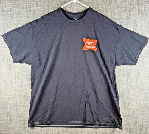 Size L - Miller High Life Logo Graphic T-Shirt Black | eBay