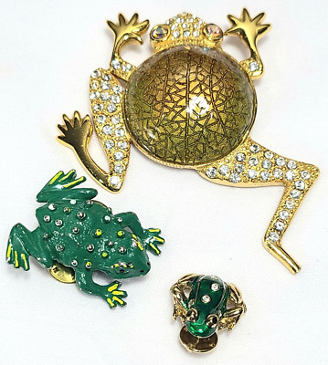 Vintage Gold St. John Large Frog Brooch Carolee Scatter Pin Lot | eBay