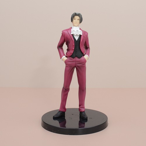 HOT New Ace Attorney Miles Edgeworth Anime Figure PVC Model Statue Doll ...