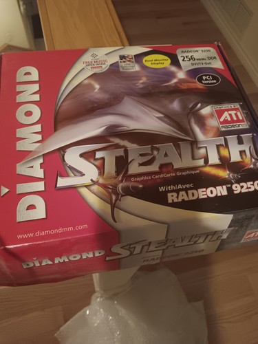 Stealth Radeon 9250 2007 graphics card w box instructions cord As is ...