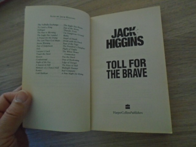 Jack Higgins Toll for the Brave Paperback VGC | eBay