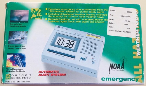 Oregon Scientific Weather Radio WR-3000 Automatic Emergency Alert ...