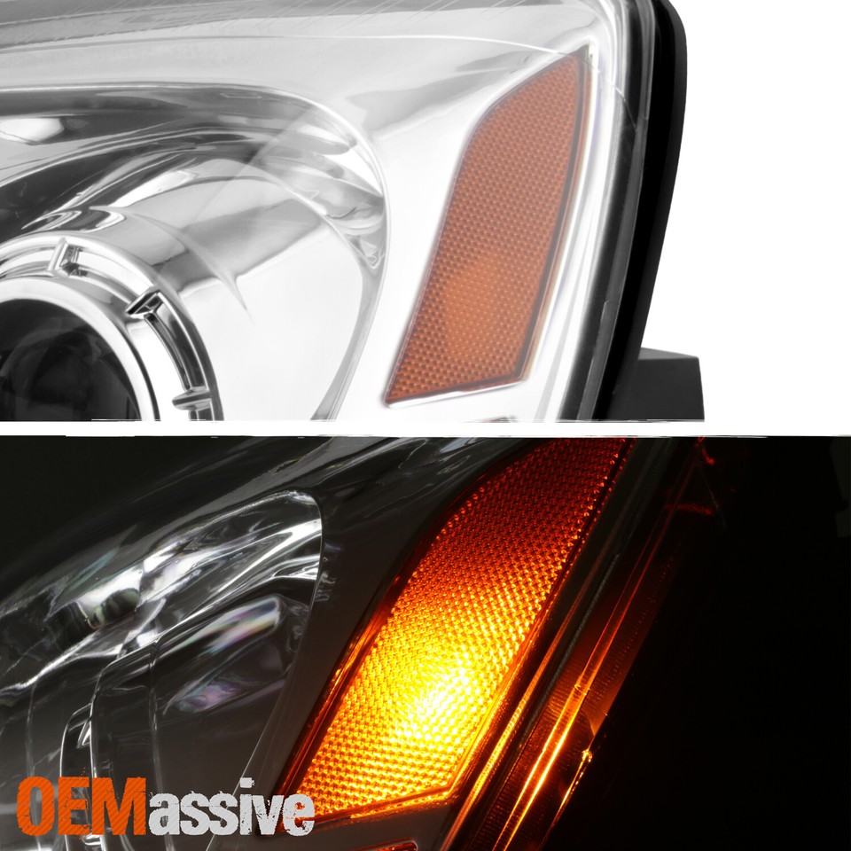 Fits 07-12 GMC Acadia LED Light Bar Projector Headlights Left-Right ...