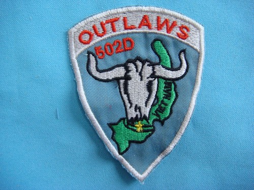 VIETNAM WAR PATCH, US A Co. 502nd AVIATION BATTALION "OUTLAWS" | eBay