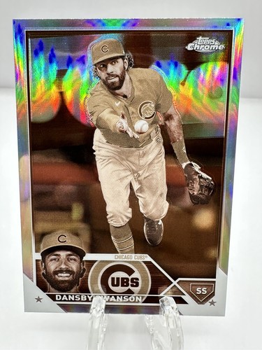 2023 Topps Chrome Dansby Swanson Sepia Refractor Baseball Card | eBay