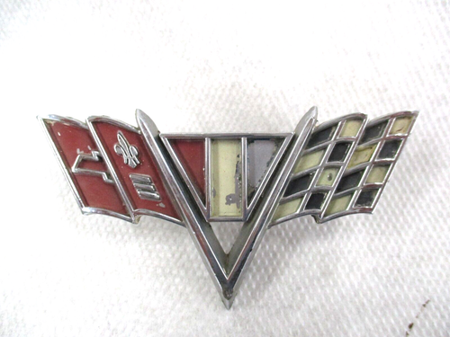 1964-67 Chevy Impala Camaro Chevelle Flag Badge Front Fender Emblem ...