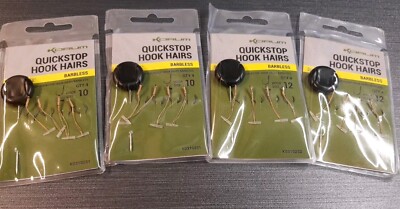 Korum Hook Hairs with Quickstops - BARBLESS size 10 and 12 | eBay UK