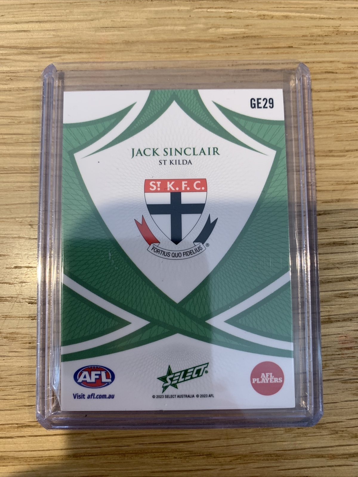 Jack Sinclair Green Emerald AFL Select Gem St Kilda Saints 15/55 | eBay ...