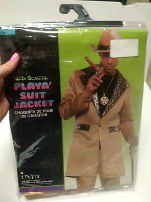 NWT Old School Playa Suit Jacket Costume Pimp Gangsta Rapper Adult Teen ...