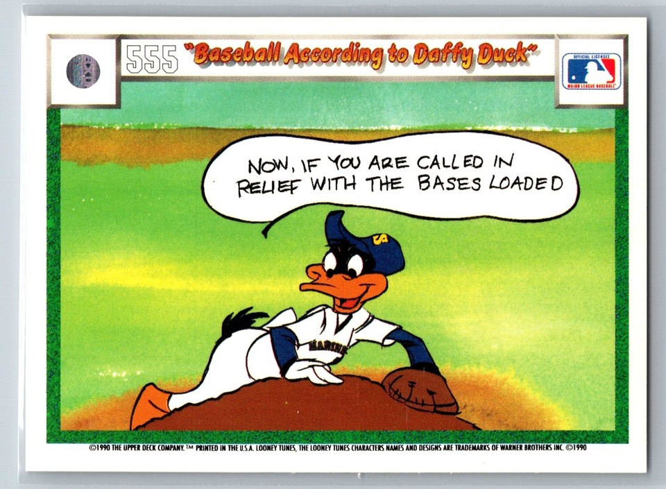 1990 Upper Deck Comic Ball Baseball According to Daffy Duck #546 / 555 ...