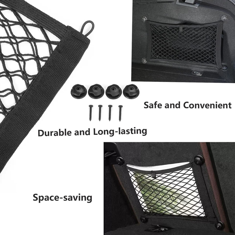 2PACK Small Cargo Nets Elastic Stretchable Pocket Storage Mesh Net ...