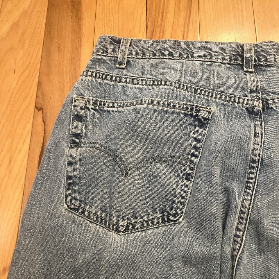 Vintage 90s Levis L2 Baggy Fit Jeans 38x34 Blue Wide Leg Y2K Skater ...
