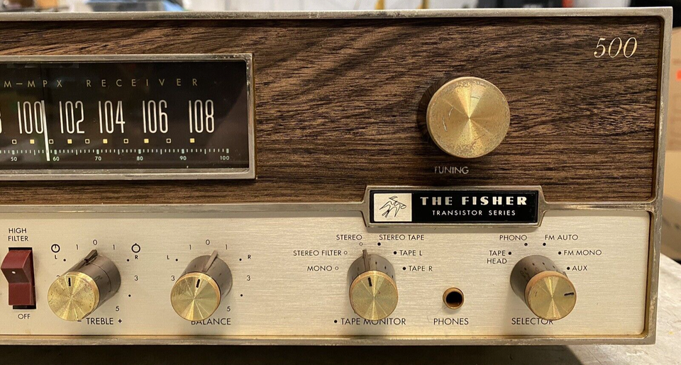 Vintage The Fisher 500-T FM Stereo Receiver SHOWN WORKING | eBay