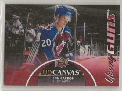 JUSTIN BARRON 2021-22 UD EXTENDED SERIES Young Guns Canvas Colorado ...