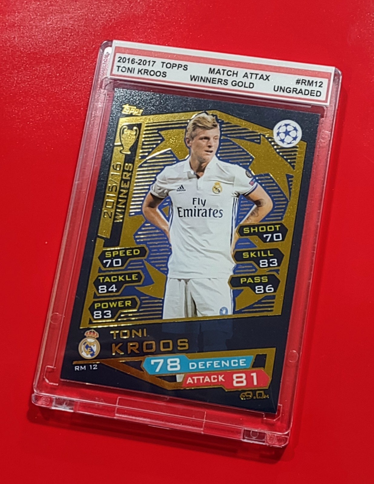 2016-17 Topps Match Attax Toni Kroos GOLD Winners Card RM12 VERY RARE💥 ...