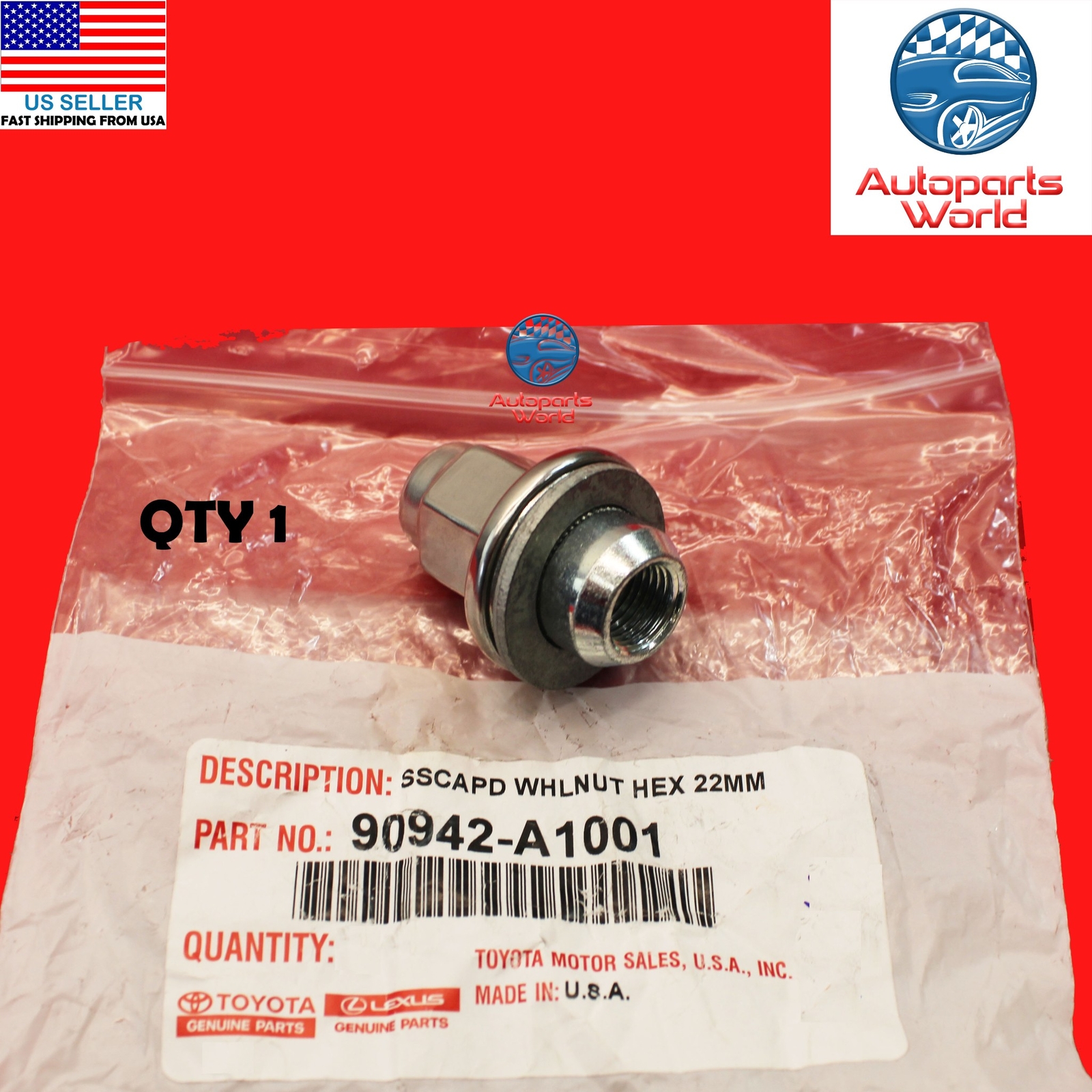 GENUINE TOYOTA TUNDRA SEQUOIA LX470 LX570 SILVER ALLOY WHEEL LUG NUT ...