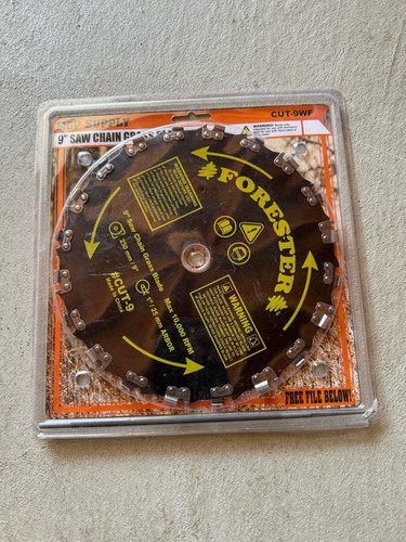 Forester Cut-9WF Brush Cutter Blades & File Set 9" Trimmer Chainsaw ...