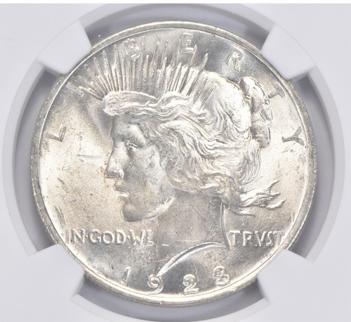 1923 MS63 MS 63 Peace Silver Dollar NGC Flag 2021 100th Ann Label *3609 ...