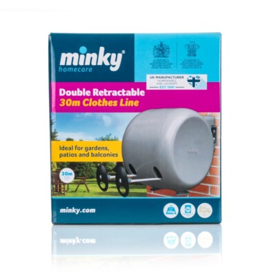 Minky Retractable Adjustable Clothes Washing Drying Double Line 30m ...