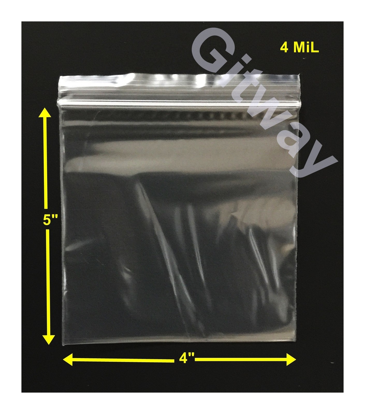 4" x 5" Reclosable Resealable Zip Top Lock Clear Plastic FDA Bag 4x5 ...