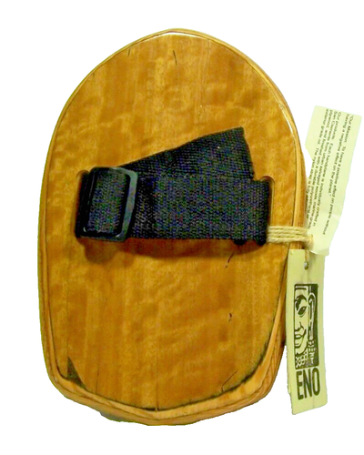 ENO Wooden Body Surfing Hand Plane Natural Wood Black Strap Water Sport ...