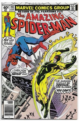 AMAZING SPIDER-MAN #193 NEWSSTAND VF-NM MARVEL COMICS JUNE 1979 - HI ...